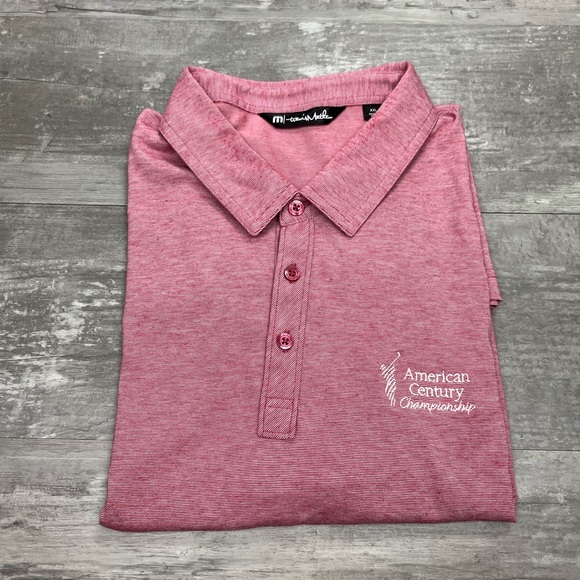 Travis Mathew | Shirts | Travis Mathew Red White Stripe Golf Polo Shirt ...